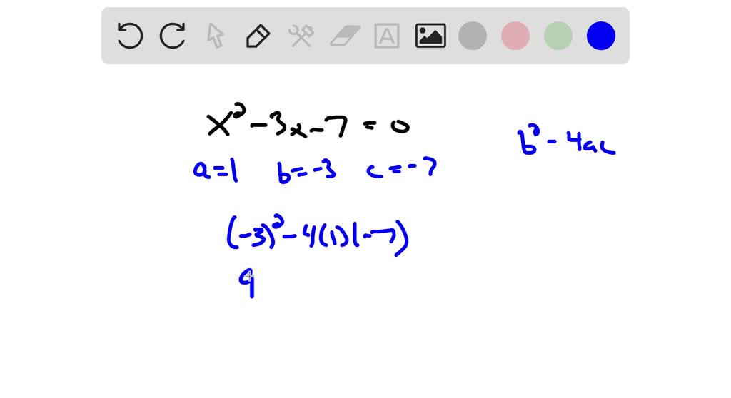 SOLVED:Compute the discriminant of each equation. What does the ...
