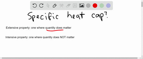 SOLVED:Is the specific heat capacity of a substance an intensive or ...