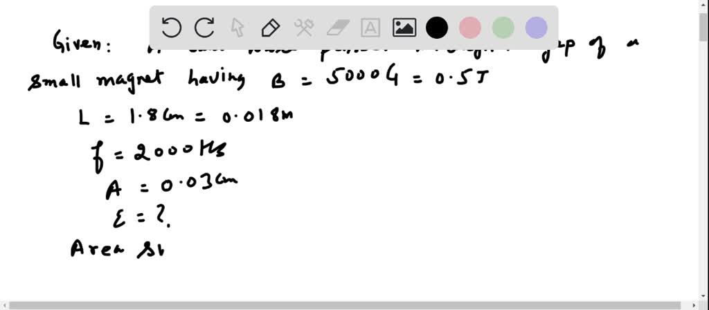 SOLVED: A taut wire passes through the gap of a small magnet, where the ...