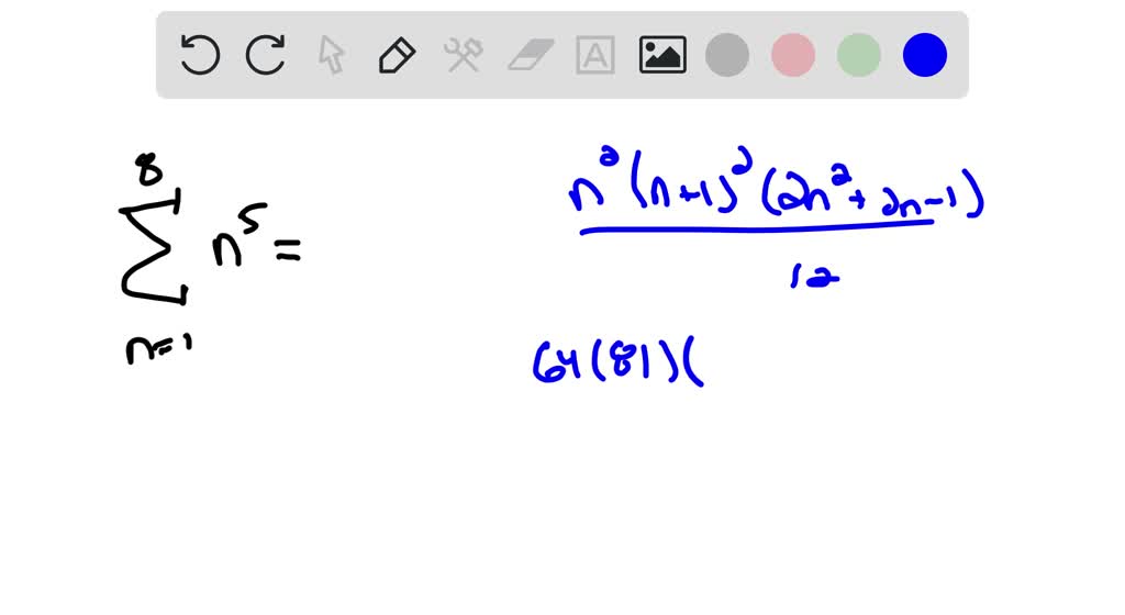 SOLVED:In Exercises 45–54, find the sum using the formulas for the sums of powers of integers ...