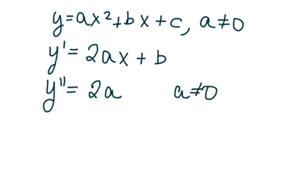 SOLVED:Quadratic curves What can you say about the inflection points of ...