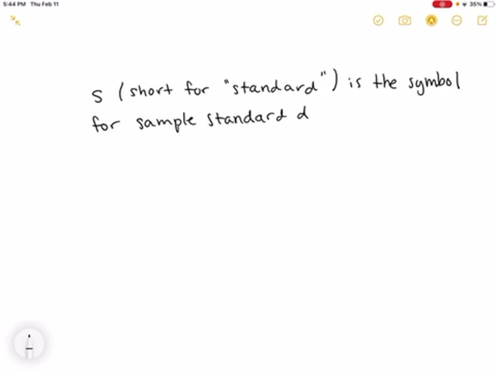 Sample Statistic What Symbol Is Used For The Standar SolvedLib