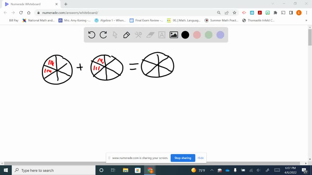 SOLVED:Shade in the portion of the third figure that represents the ...