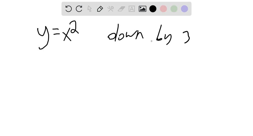 SOLVED:The graphs are horizontal and/or vertical shifts of the graph of y=x^2. Find a formula ...