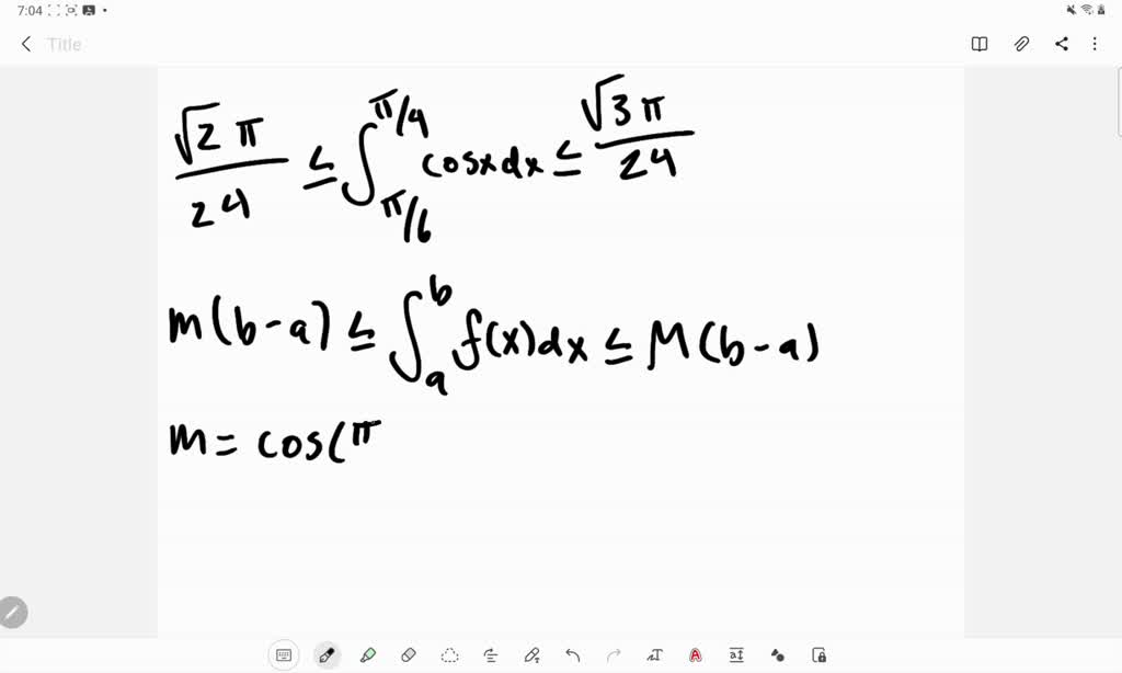 SOLVED: 52-54 Use the properties of integrals to verify the inequality ...
