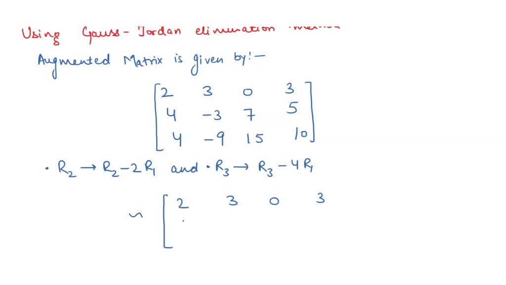 SOLVED:Solve the system using either Gaussian elimination with back ...