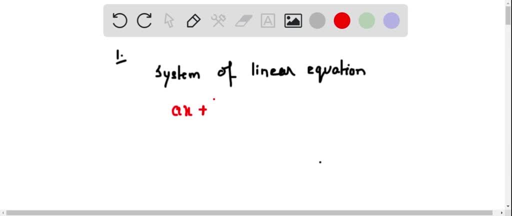 ⏩SOLVED:Explain what it means to solve a system of linear equations. | Numerade