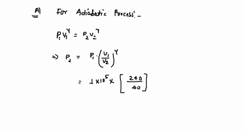 ⏩SOLVED:A monatomic ideal gas (γ=1.67) is compressed adiabatically ...