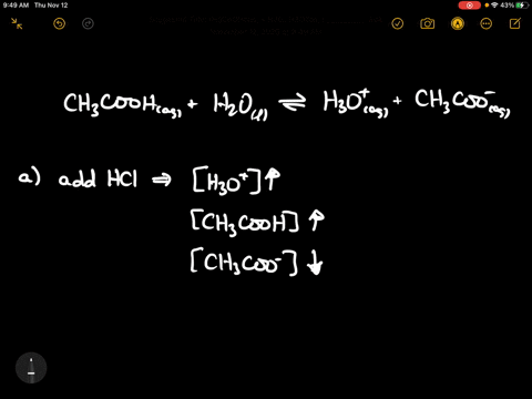 SOLVED:What is the effect on the concentration of acetic acid ...