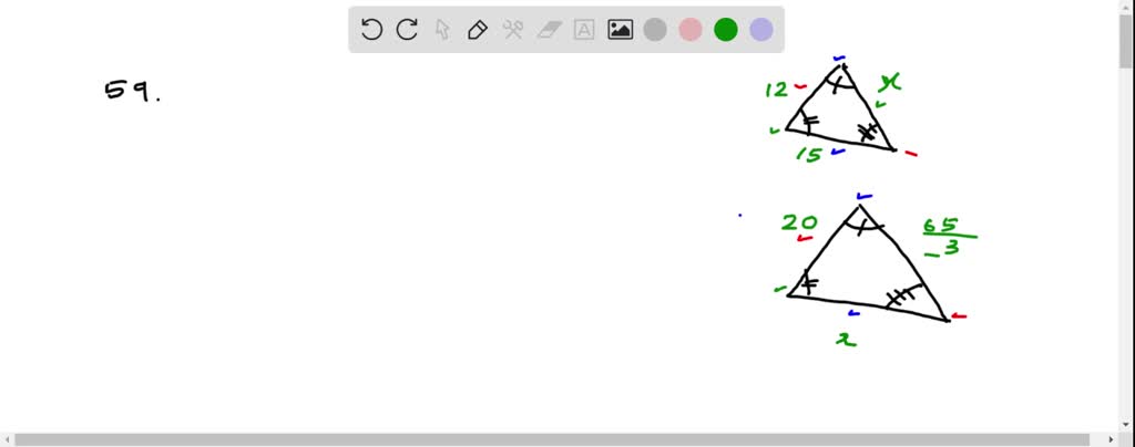 SOLVED:Given the following similar triangles, find x.