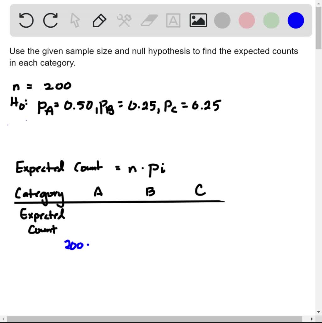 SOLVED: In Exercises 7.1 to 7.4, find the expected counts in each ...