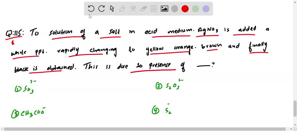 SOLVED:Chromyl chloride test is preformed for the detection of Cl^⊖. A ...