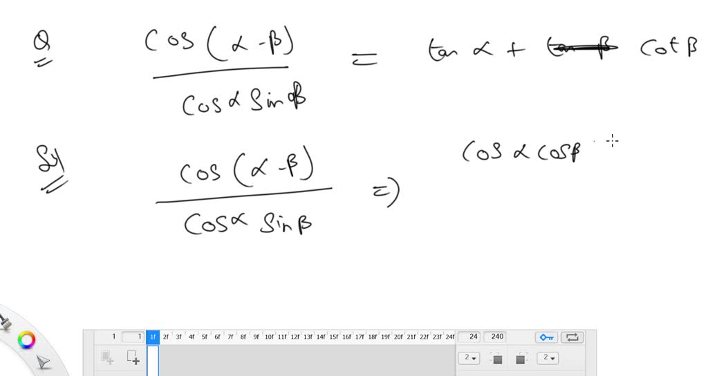 SOLVED:Verify that each equation is an identity. See Example 7 . (cos(α ...