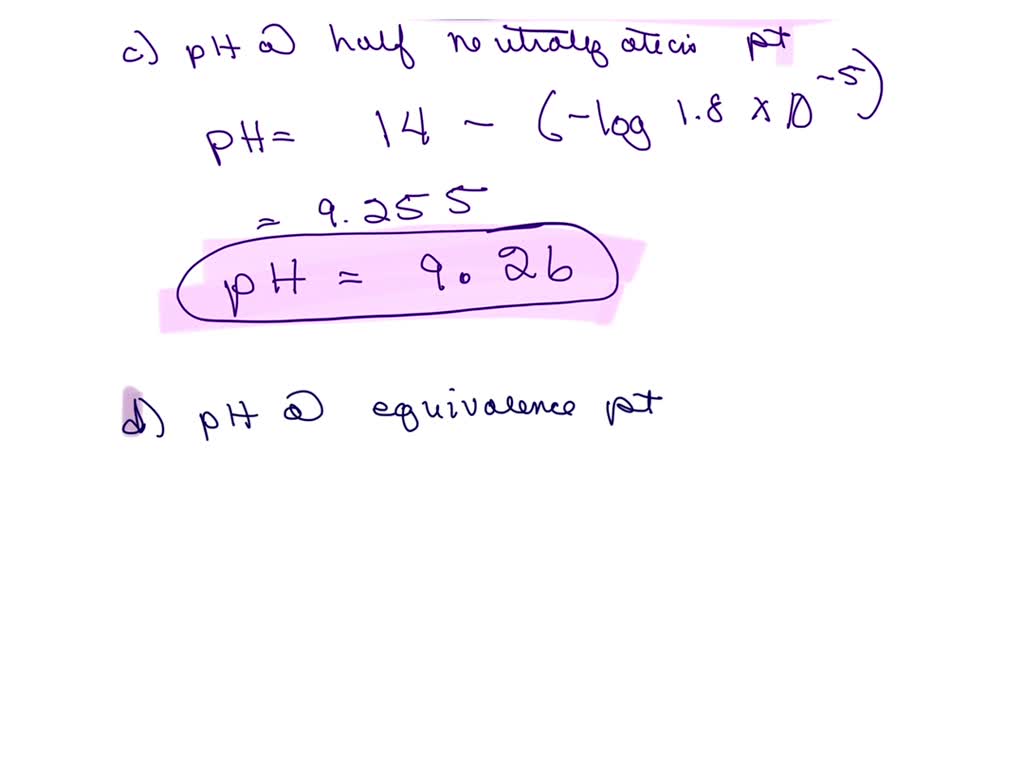 SOLVED: Determine the following characteristics of the titration curve ...