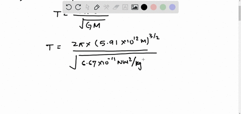 The dwarf planet Pluto has an elliptical orbit with a semi-major axis ...