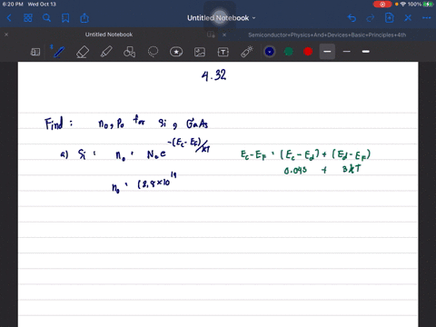 SOLVED: For the Boltzmann approximation to be valid for a semiconductor ...