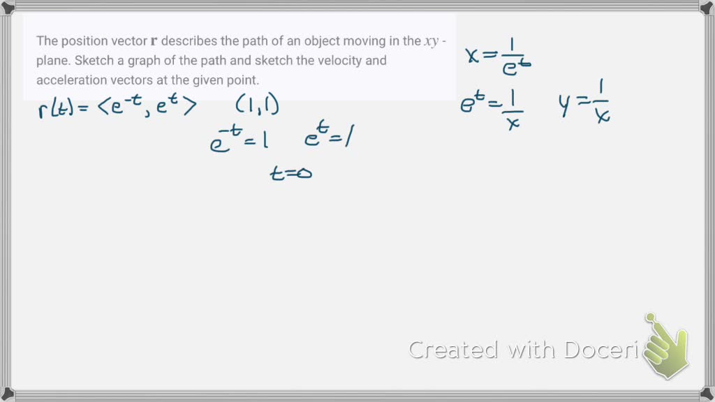SOLVED:The position vector 𝐫 describes the path of an object moving in the x y -plane. Sketch a ...