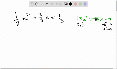 SOLVED:Solve using the most efficient method. 1+(2)/(x)=(35)/(x^2)