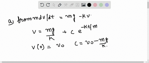 SOLVED:Air Resistance In (14) of Section 1.3 we saw that a differential ...