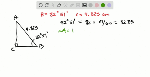 ⏩SOLVED:Solve each right triangle. In each case, C=90^∘ . If angle… | Numerade