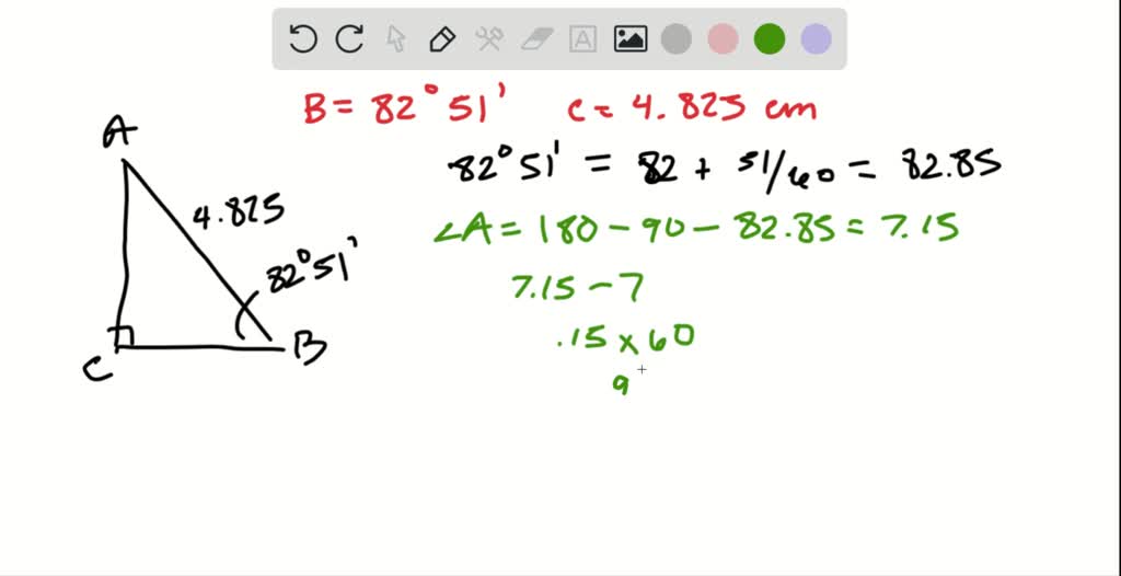 ⏩SOLVED:Solve each right triangle. In each case, C=90^∘ . If angle ...