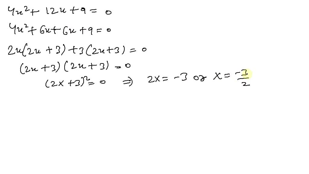 SOLVED:Solve the quadratic equation by factoring. Check your solutions ...