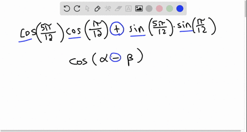 SOLVED:Expression is the right side of the formula for cos(α-β) with ...