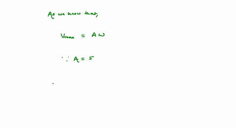 SOLVED:The velocity time graph of a particle executing SHM is shown. What is the maximum ...