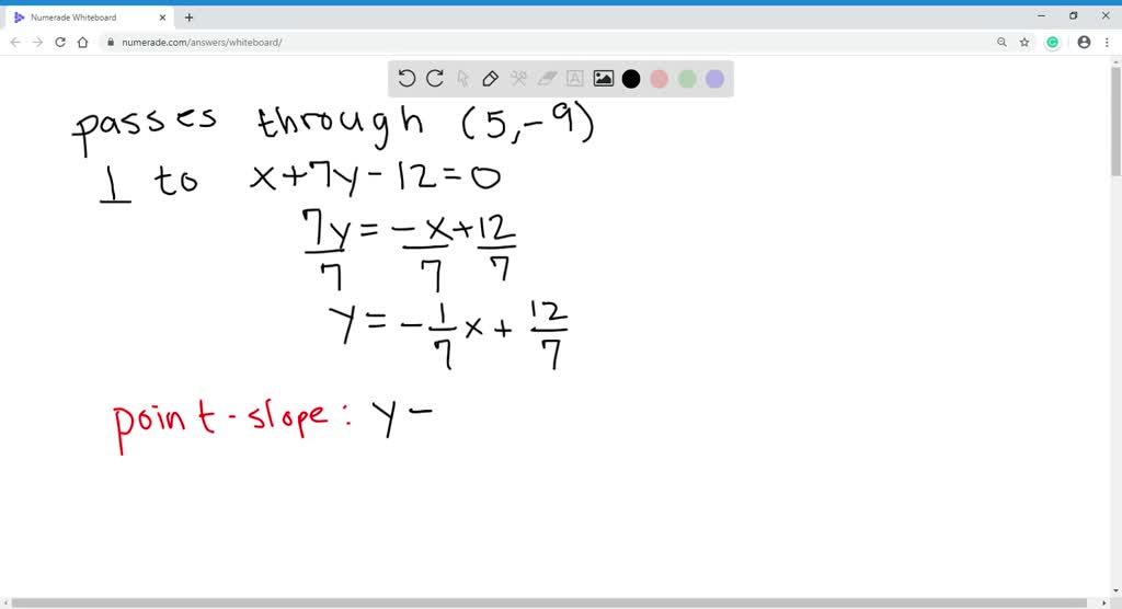 SOLVED Use The Given Conditions To Write An Equation For Each Line In