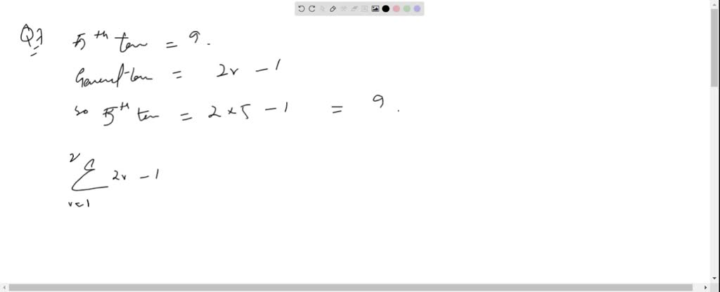 SOLVED Determine The 5th Term And The Sum Of The First 20 Terms Of The 