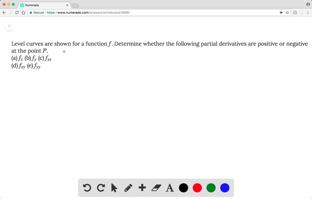 Solved Level Curves Are Shown For A Function F Determine Whether The Following Partial