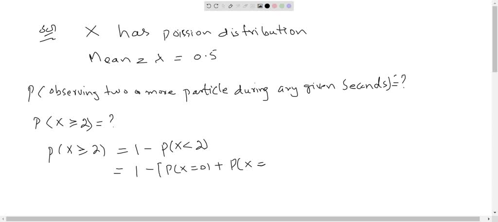 A radioactive source emits particles at the average rate of 0.5 ...