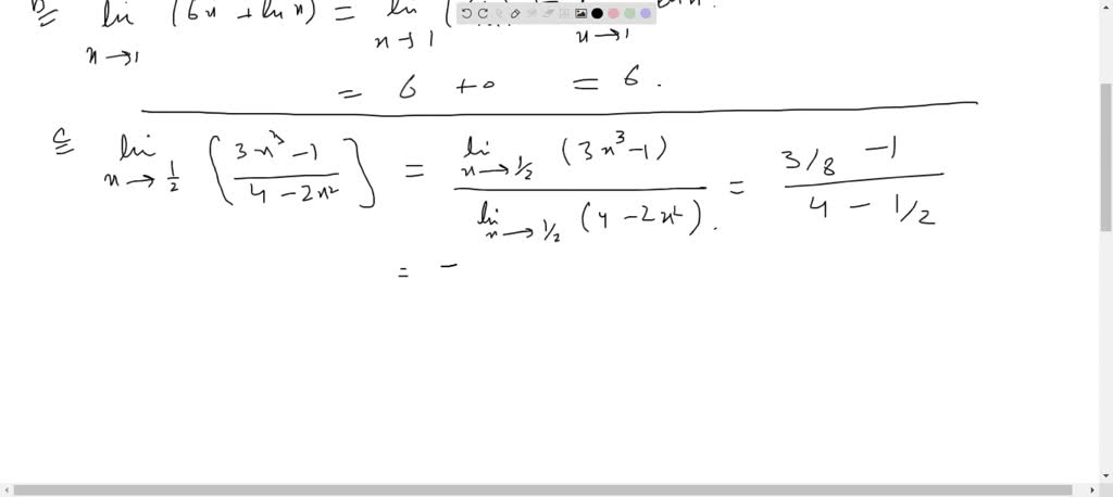Find each of the limits indicated, using algebraic simplification and the rules (1.1-4)(1.1-6 ...
