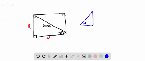 SOLVED:A diagonal path across a rectangular field makes an angle of 30 ...