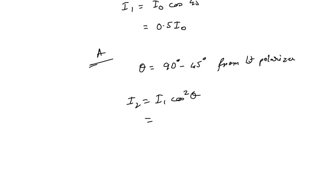 SOLVED:A beam of vertically polarized light encounters two polarizing filters, as shown in ...