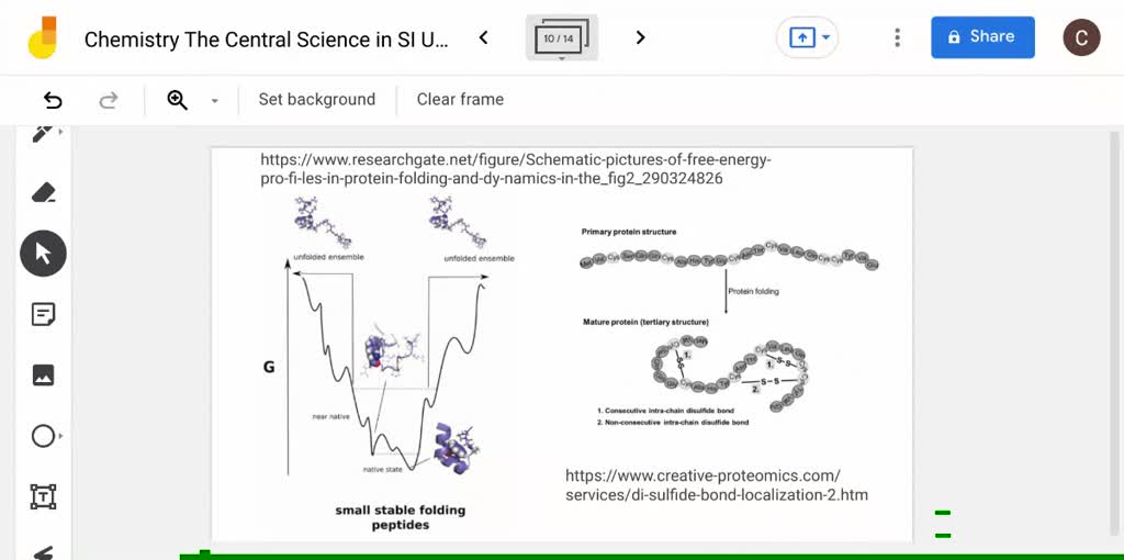 SOLVED:Protein hinge motions. A protein has two domains, connected by a ...