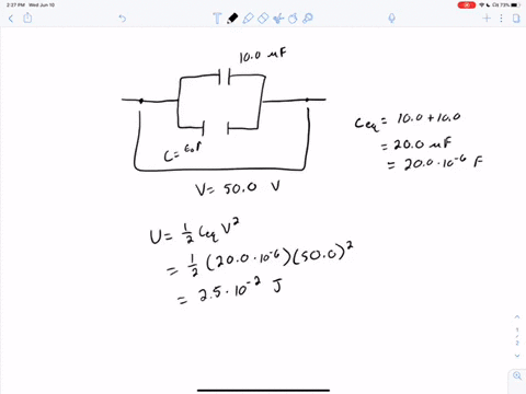 SOLVED: Two identical parallel-plate capacitors, each with capacitance 10.0 μF, are charged to ...