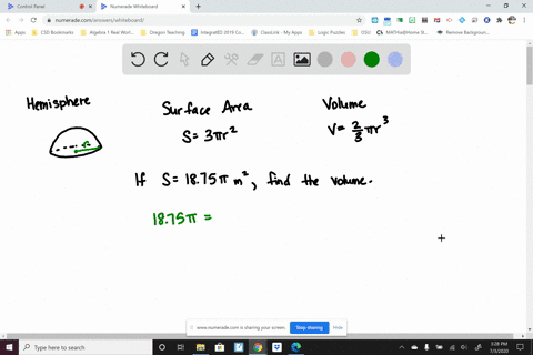 SOLVED:Half of a sphere is called a hemisphere. Derive formulas for the ...