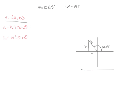 ⏩SOLVED:Vector v has the given direction and magnitude. Find the… | Numerade