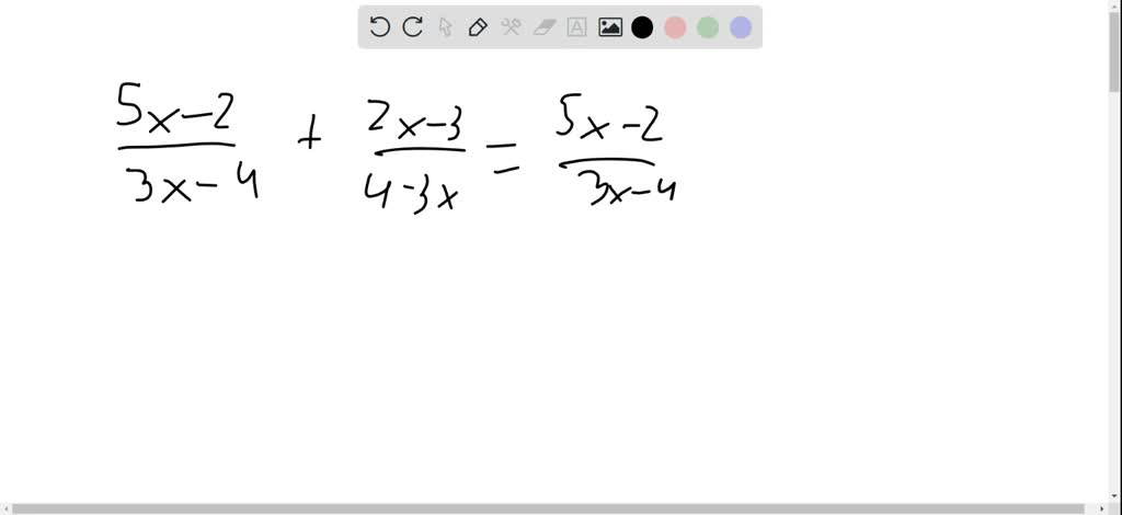 ⏩SOLVED:denominators are opposites, or additive inverses. Add or ...