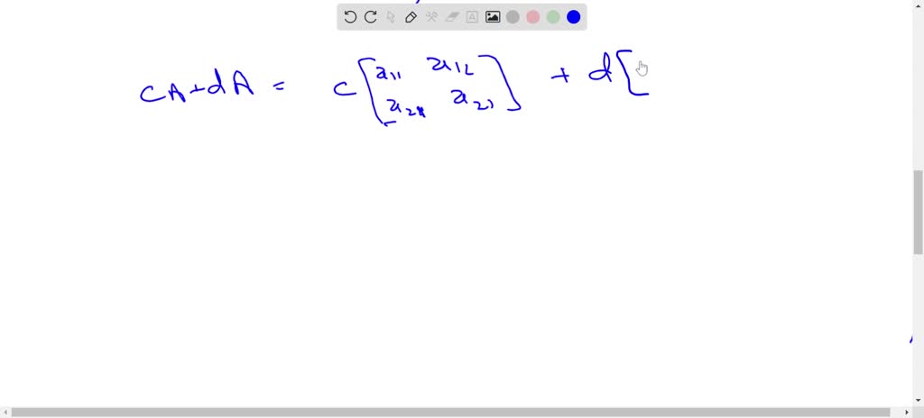 SOLVED:Use the following matrices, where all elements are real numbers ...