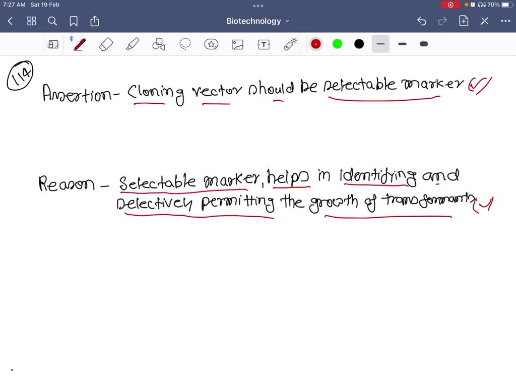 SOLVED: What are selectable markers, and why are they important to cloning vectors? | Numerade
