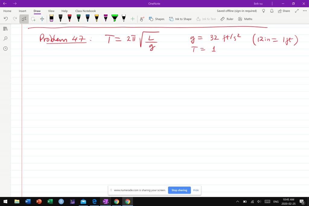 SOLVED:For the following exercises, use the model for the period of a ...
