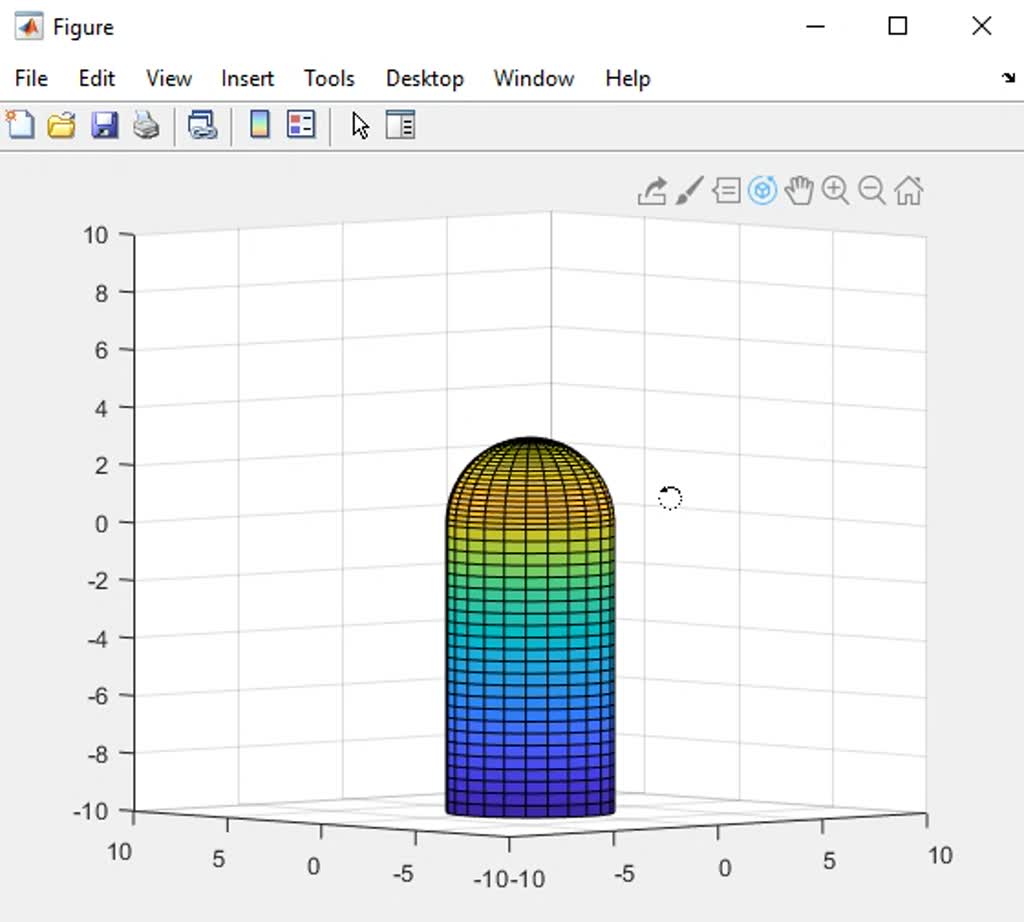 SOLVED:Use a graphing device to draw a silo consisting of a cylinder ...