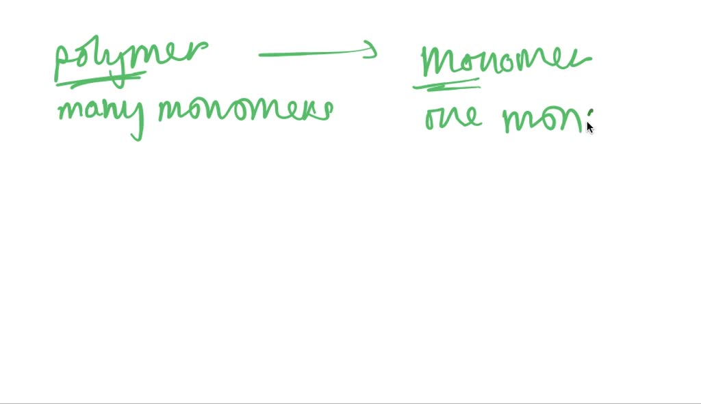 SOLVED:The following condensation polymer is made from a single monomer ...
