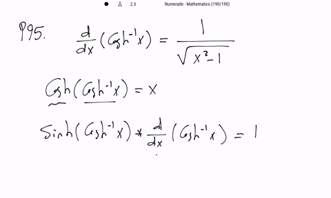 SOLVED:Prove each of the differentiation formulas. (These exercises involve hyperbolic functions ...
