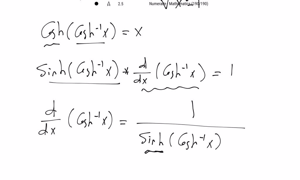 SOLVED:Prove each of the differentiation formulas. (These exercises involve hyperbolic functions ...