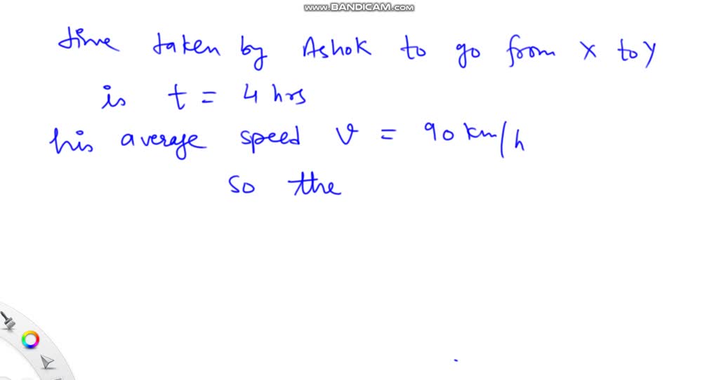 SOLVED:Ashok left X and reached Y in 4 hours. His average speed for the ...