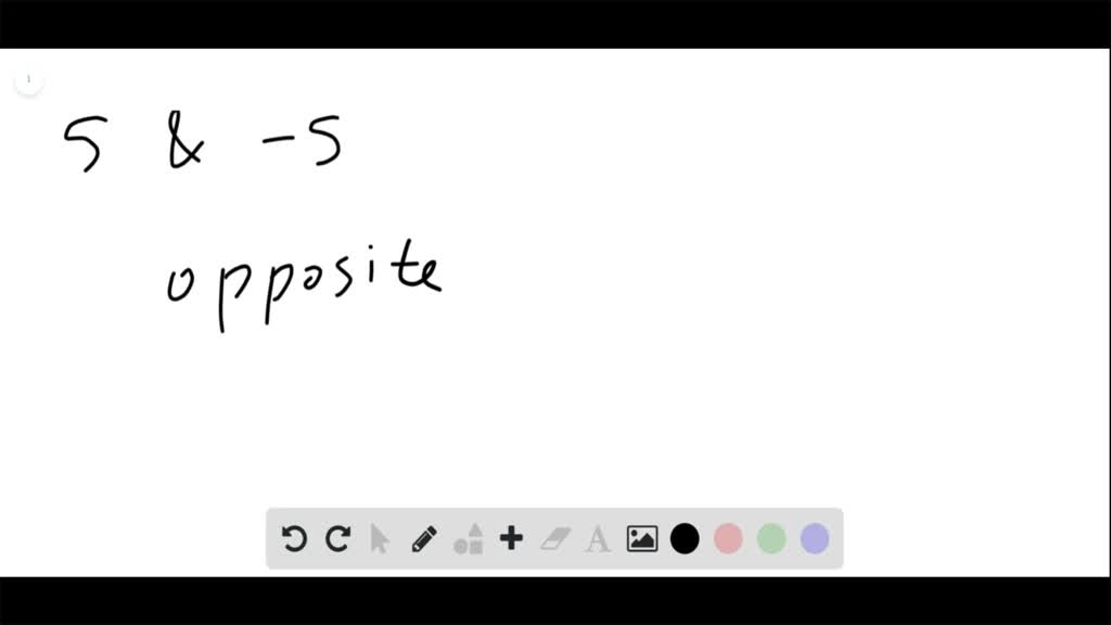 SOLVED Two Numbers That Are The Same Distance From 0 On A Number Line
