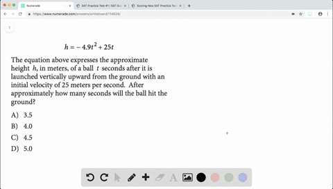 Sat practice test # 1 | Numerade
